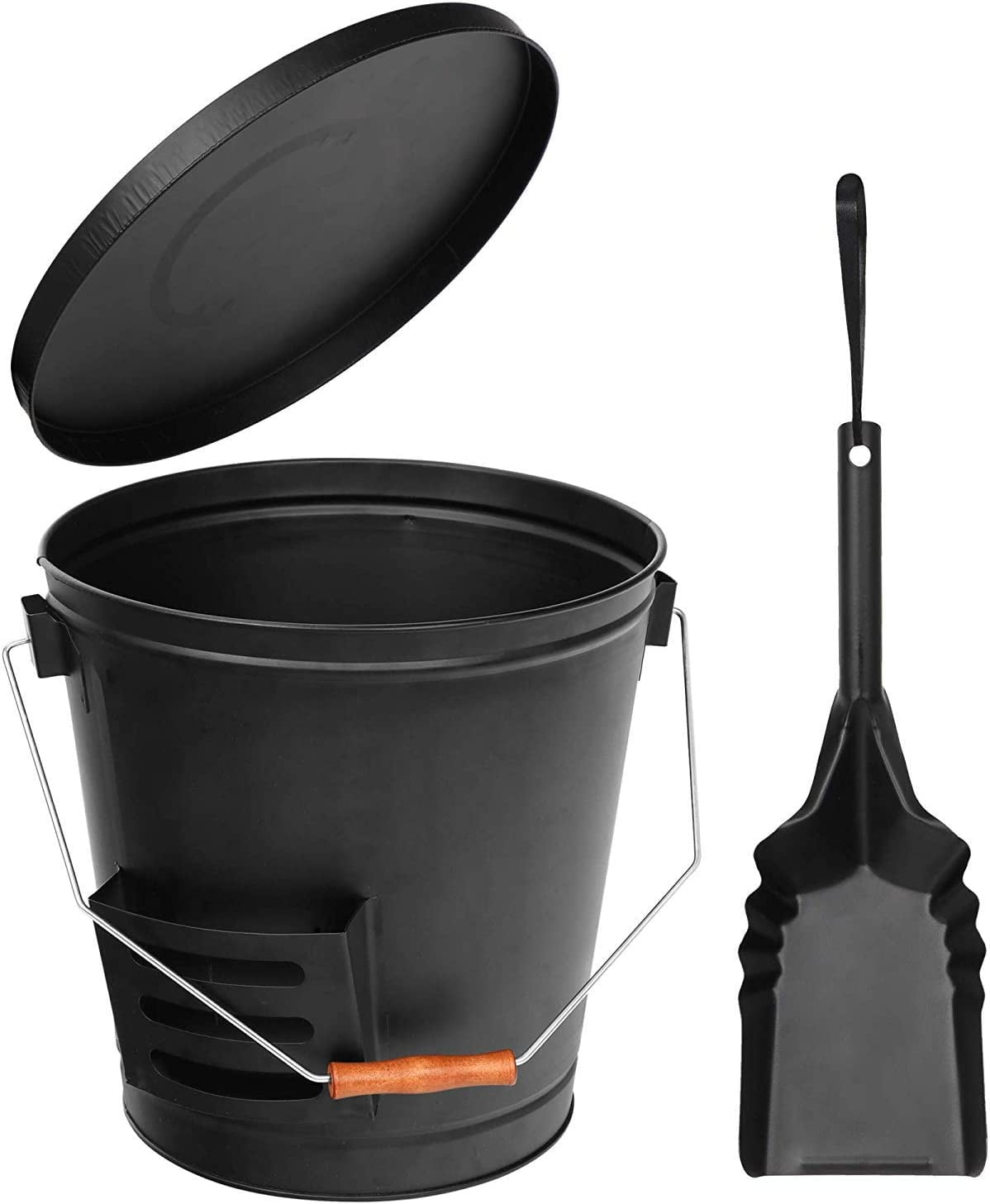 Ash Bucket with Shovel Assembled Pellet Stove Hot Ashes Carrier ...