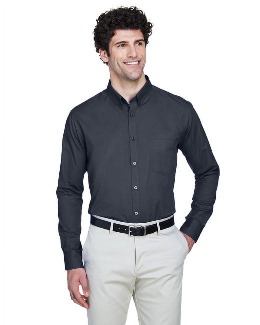CORE365 88193 Men's Operate Twill Dress Shirt-Carbon-4XL - Walmart.com