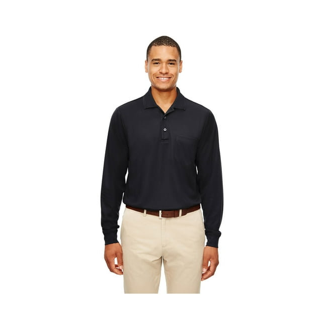 Ash City - Core 365 Men's Pinnacle Long-Sleeve Polo With Pocket, Style ...