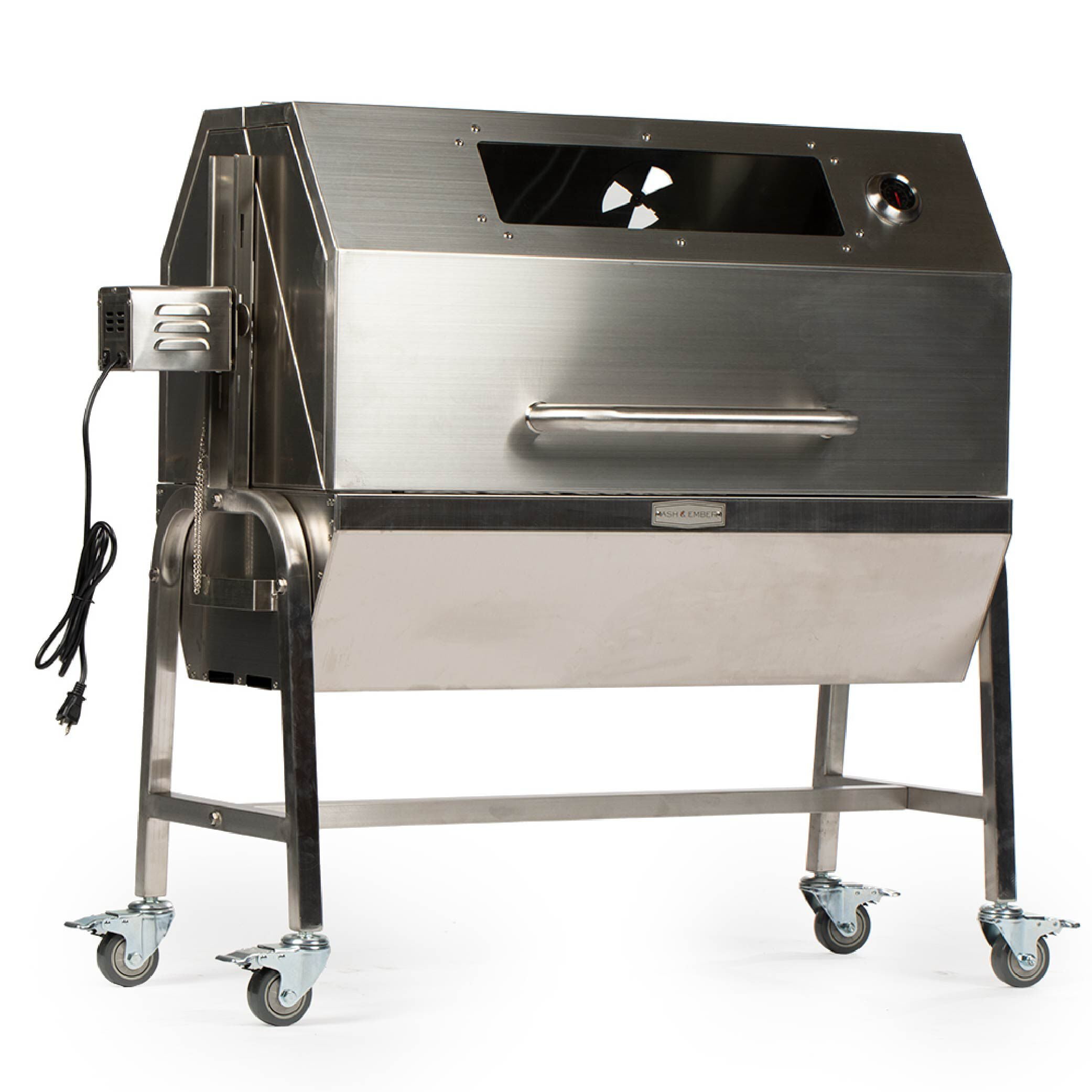 Ash & Ember 13W BBQ Rotisserie Grill, Stainless Steel, 85 LB Capacity ...