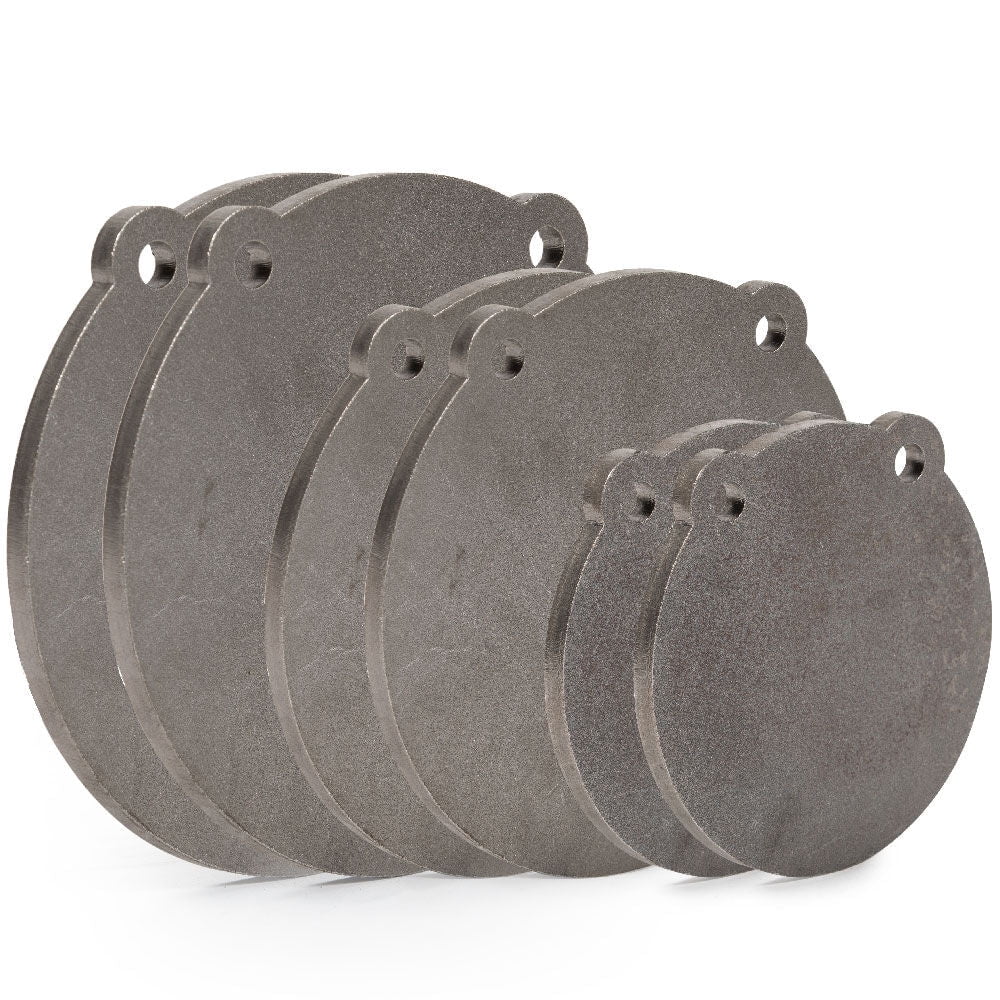 "Ash & Ember AR500 Steel Plate Gong Targets, 2 Sets of 3/8"" Plates, 6 ...