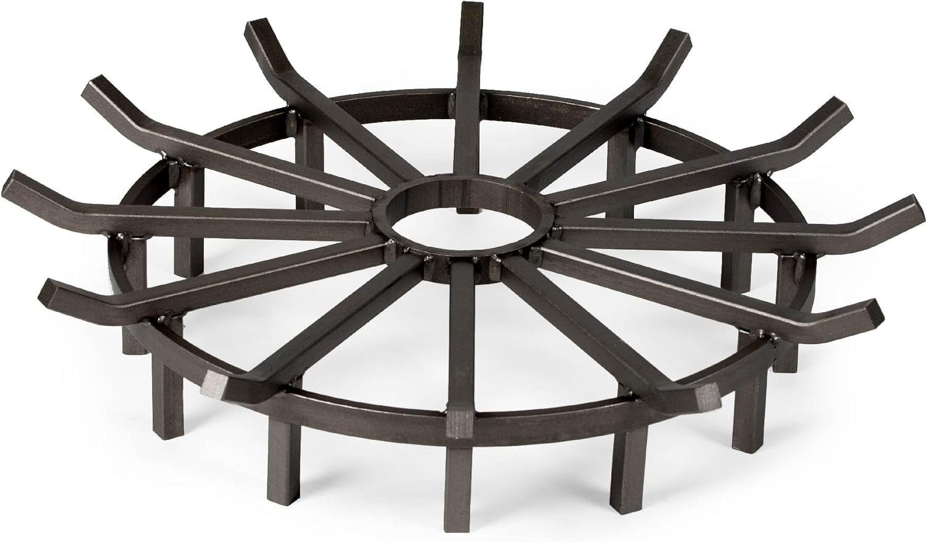 Ash & Ember 28" Wagon Wheel Fire Grate, High-Efficiency Smoke-Free ...