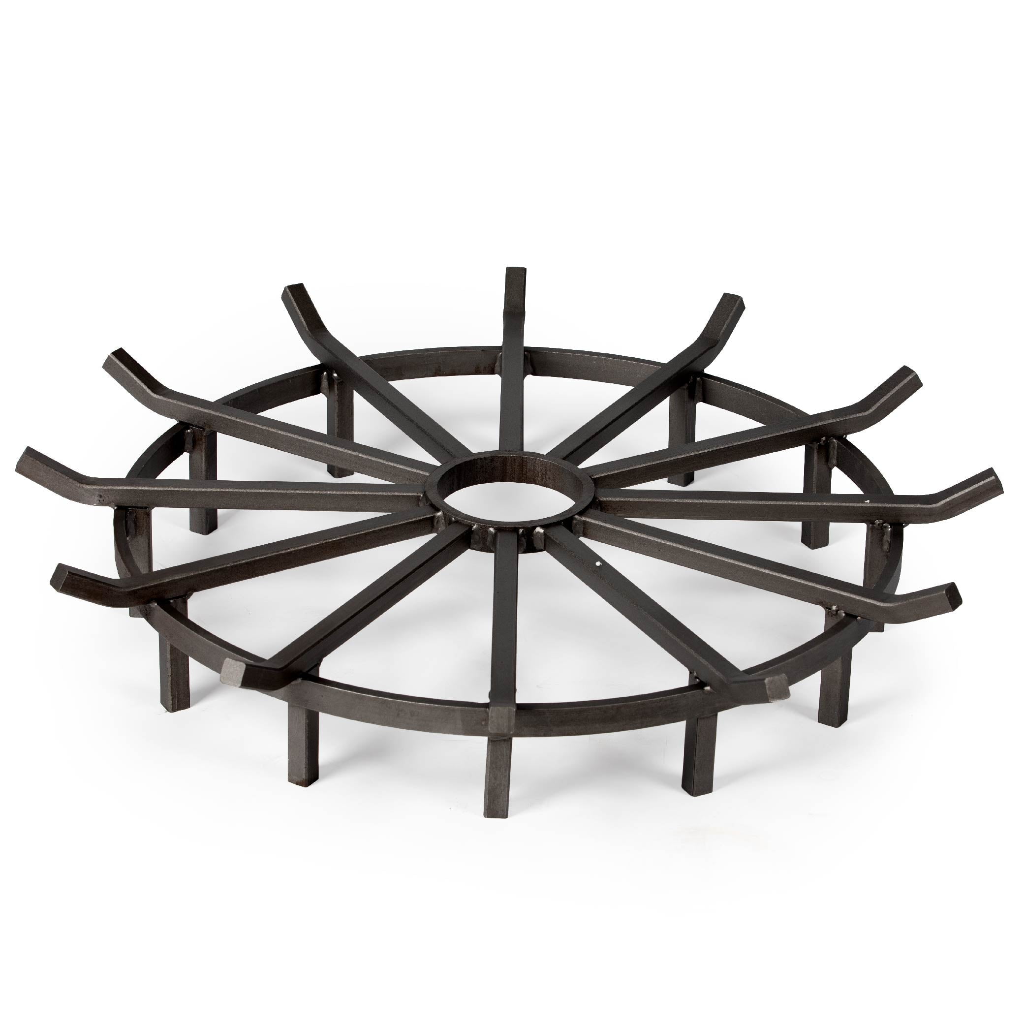 Ash & Ember 32" Wagon Wheel Firewood Grate, High-Efficiency, Smoke-Free ...