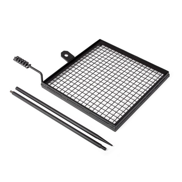 Ash & Ember Adjustable Swivel Grill, Steel Mesh Wire Cooking Grate with ...