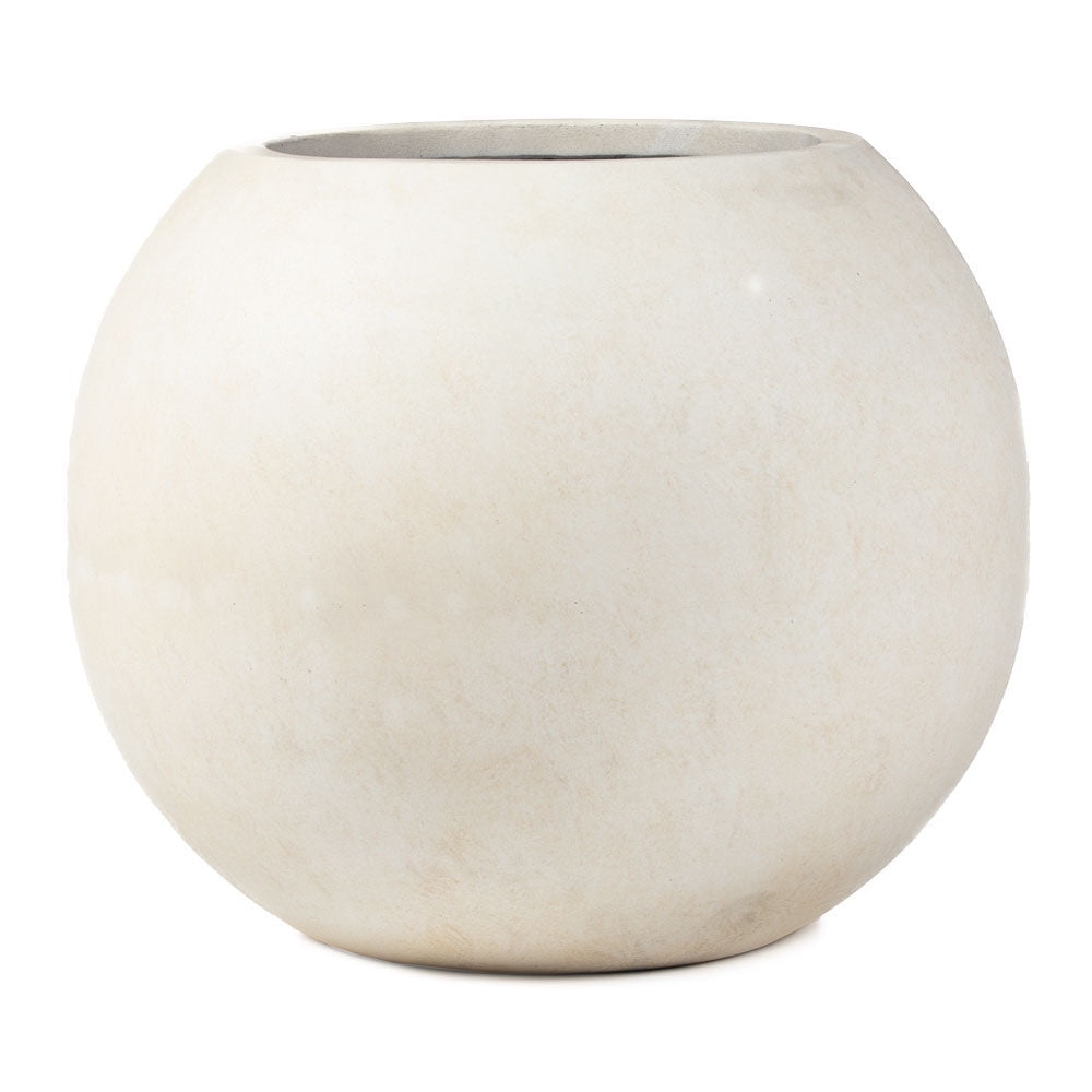 Ash & Ember Onyx 24" D Ceramic Indoor Outdoor Round Sphere Planter ...