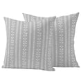 Ash Gray Outdoor Pillow Covers Pack of 2 Rustic Vertical Dashed Lines ...