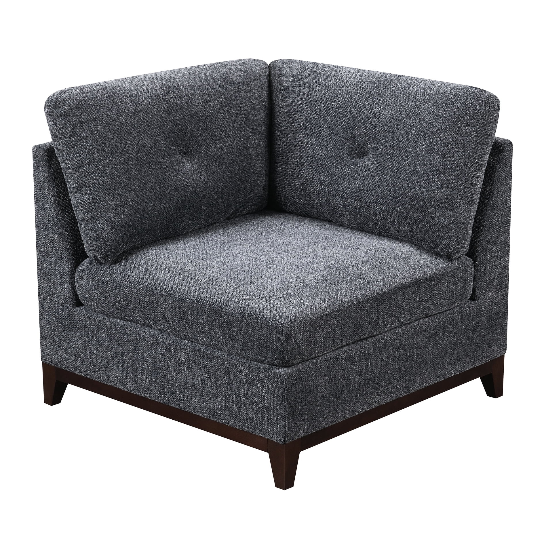 Ash Grey Chenille Fabric Corner Wedge Couch With Contemporary Style And ...