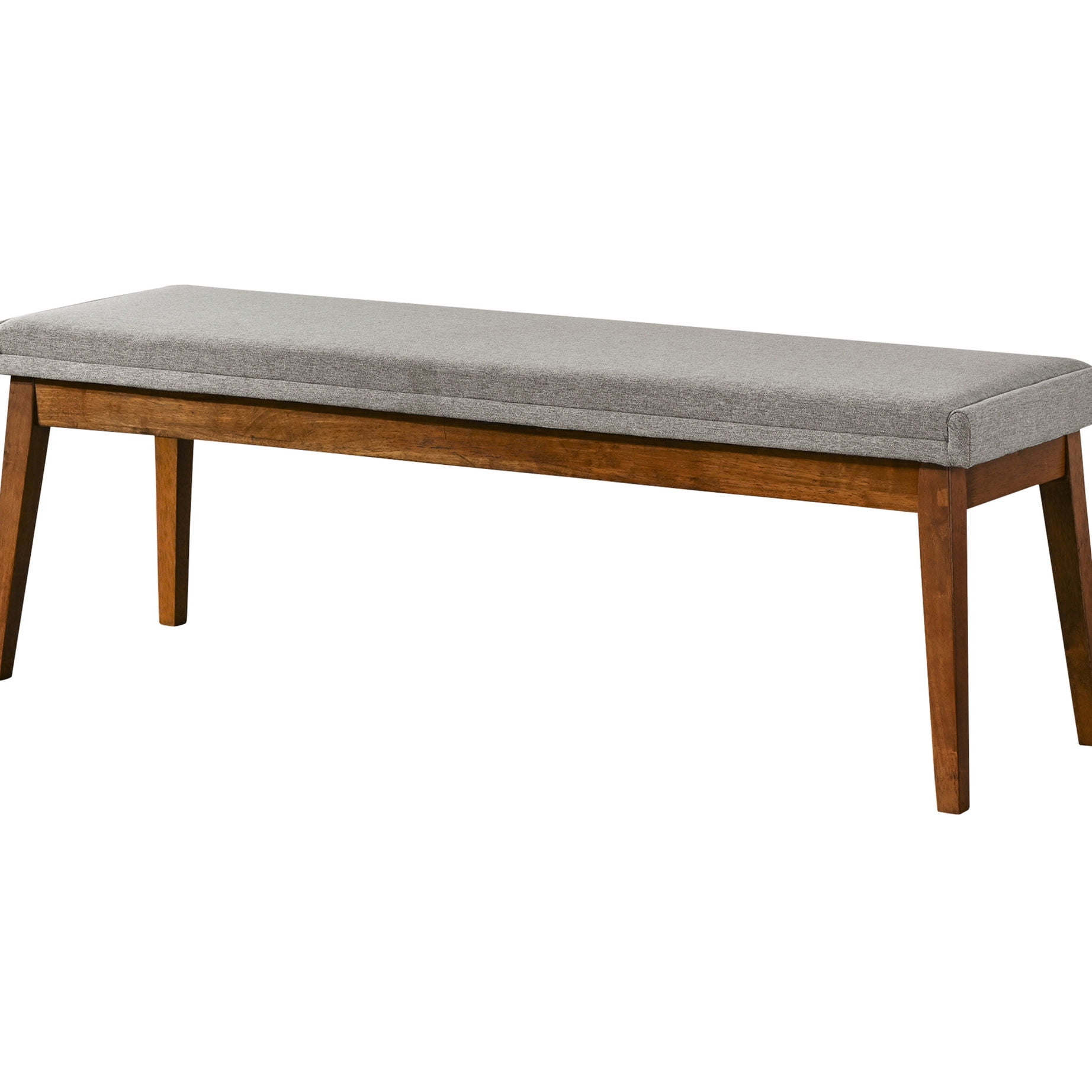 Ash Grey Polyester Blend Fabric Bench | Great for Bedroom or Living ...