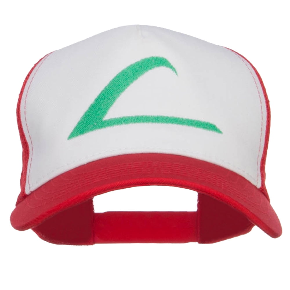 Ash Ketchum League Expo Embroidered Mesh Cap - White Red OSFM - Walmart.com