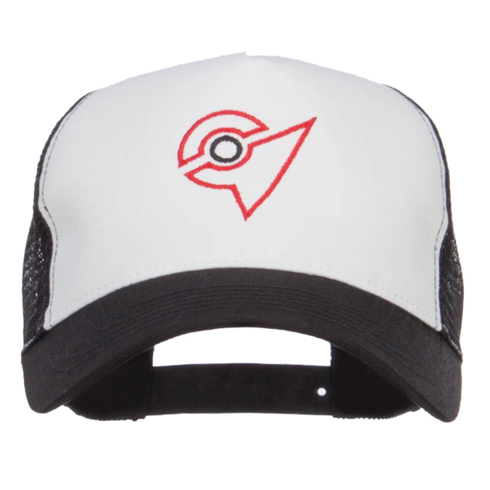 Ash Ketchum Unova League Embroidered Mesh Cap - White Black OSFM ...
