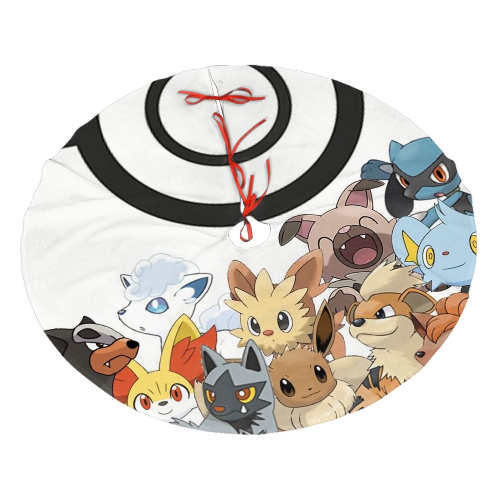 Ash Pikachu-Charizard Pokeball 2 Christmas Tree Skirt Large Merry ...