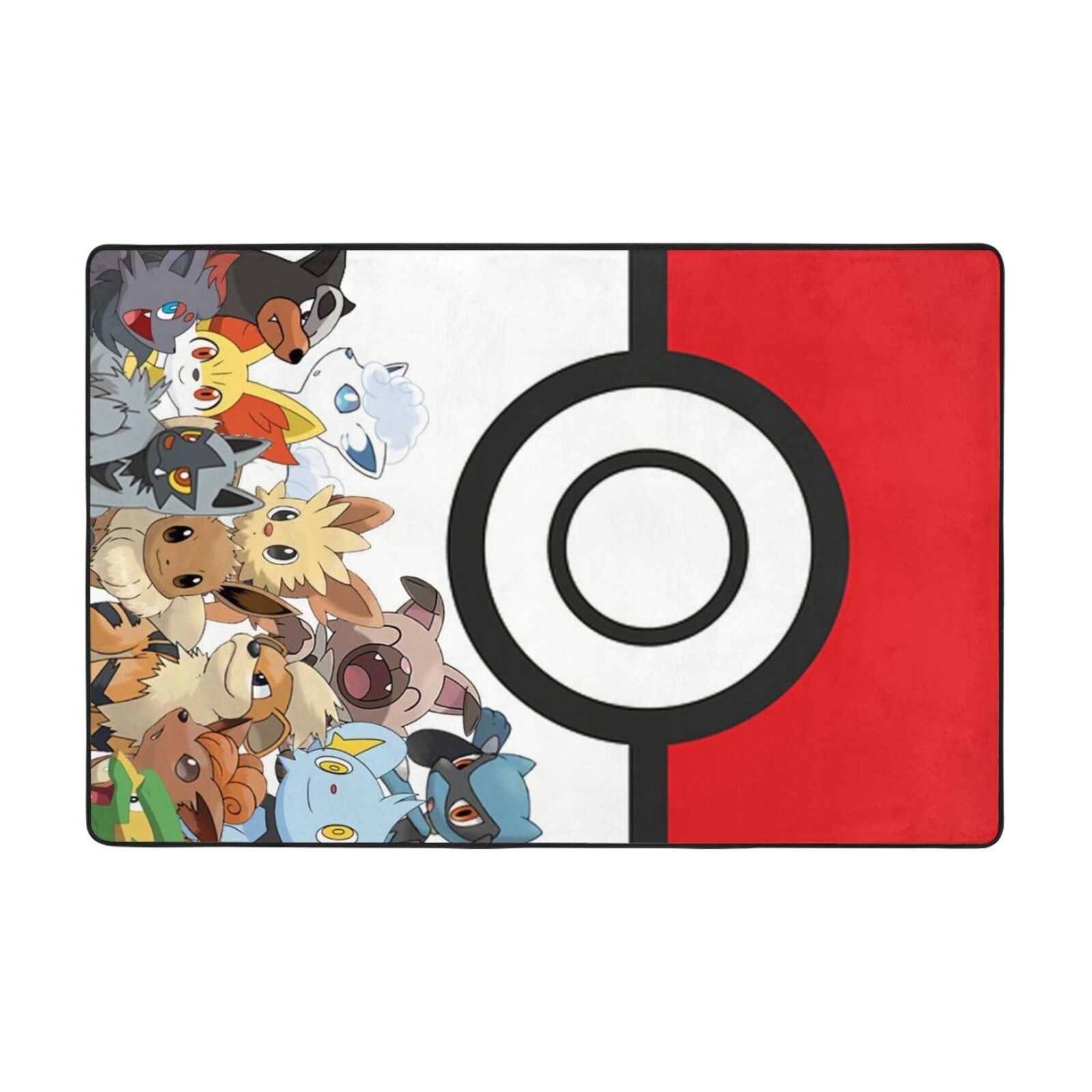Ash Pikachu-Charizard Pokeball 2 Gamer Rug Room Non-Slip Gaming Rug ...