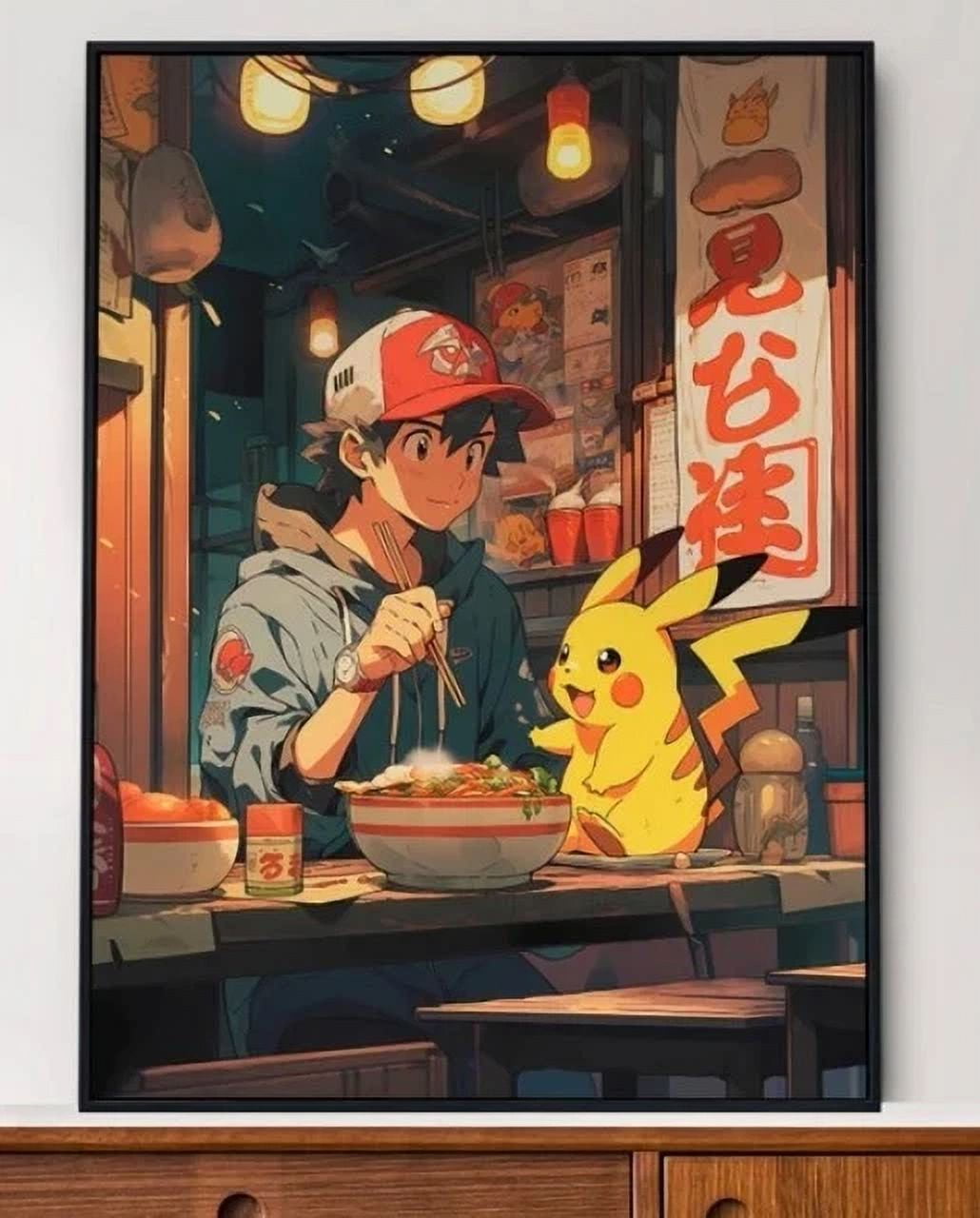 Ash And Pikachu, Ramen Series #1, Pokemon, Japanese Tapestry Style NO ...