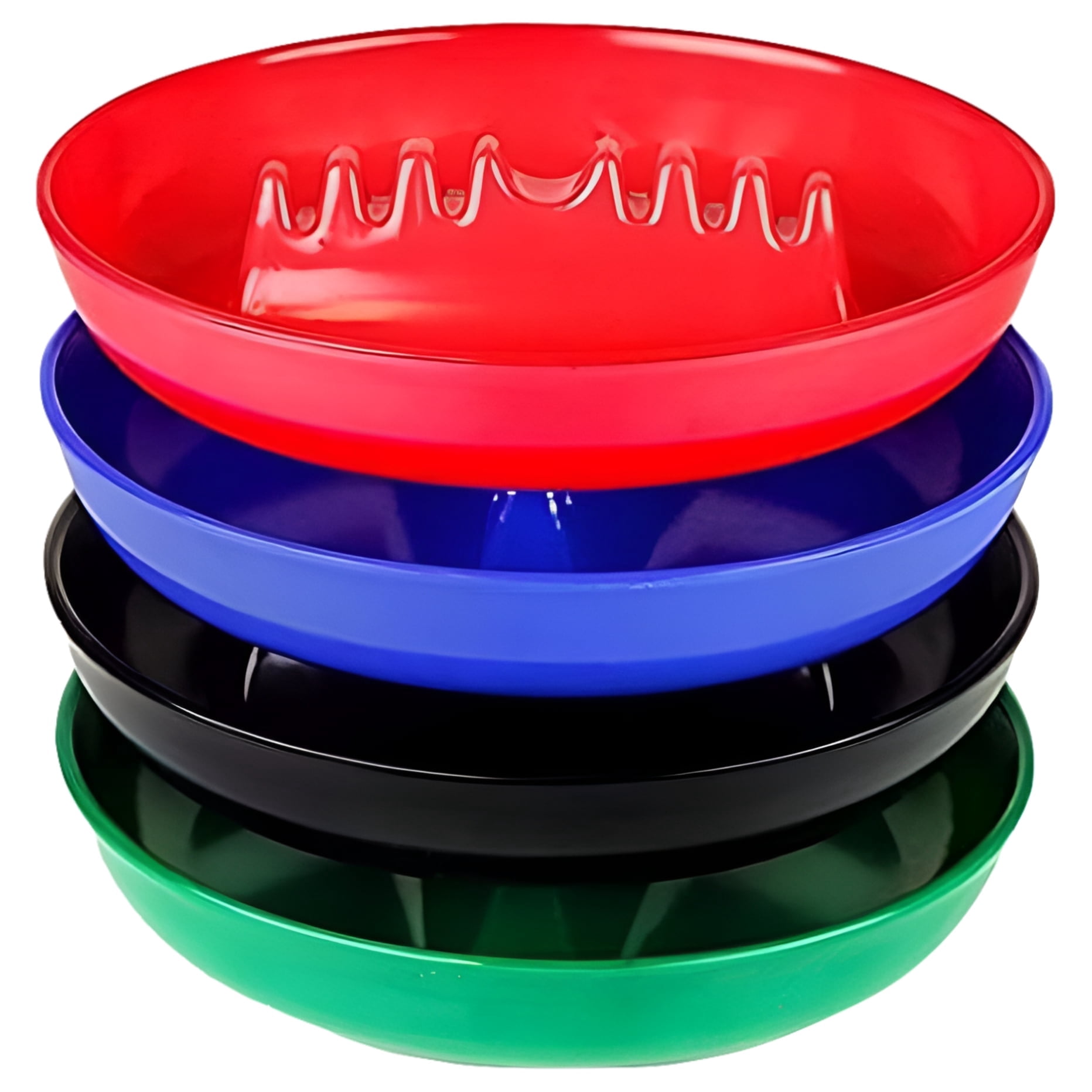 4E's Novelty 4 Pack Round Plastic Ash Trays for Smokers For Cigarettes ...