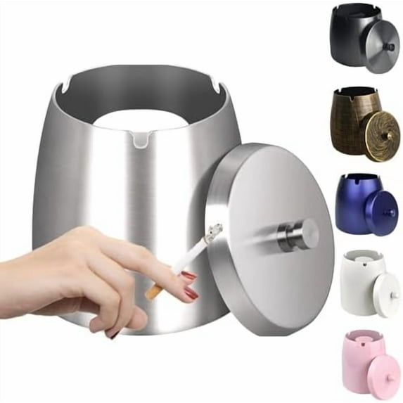 Ash Tray, Large Outdoor Ashtray with Lid, Ashtray for Outside Patio ...