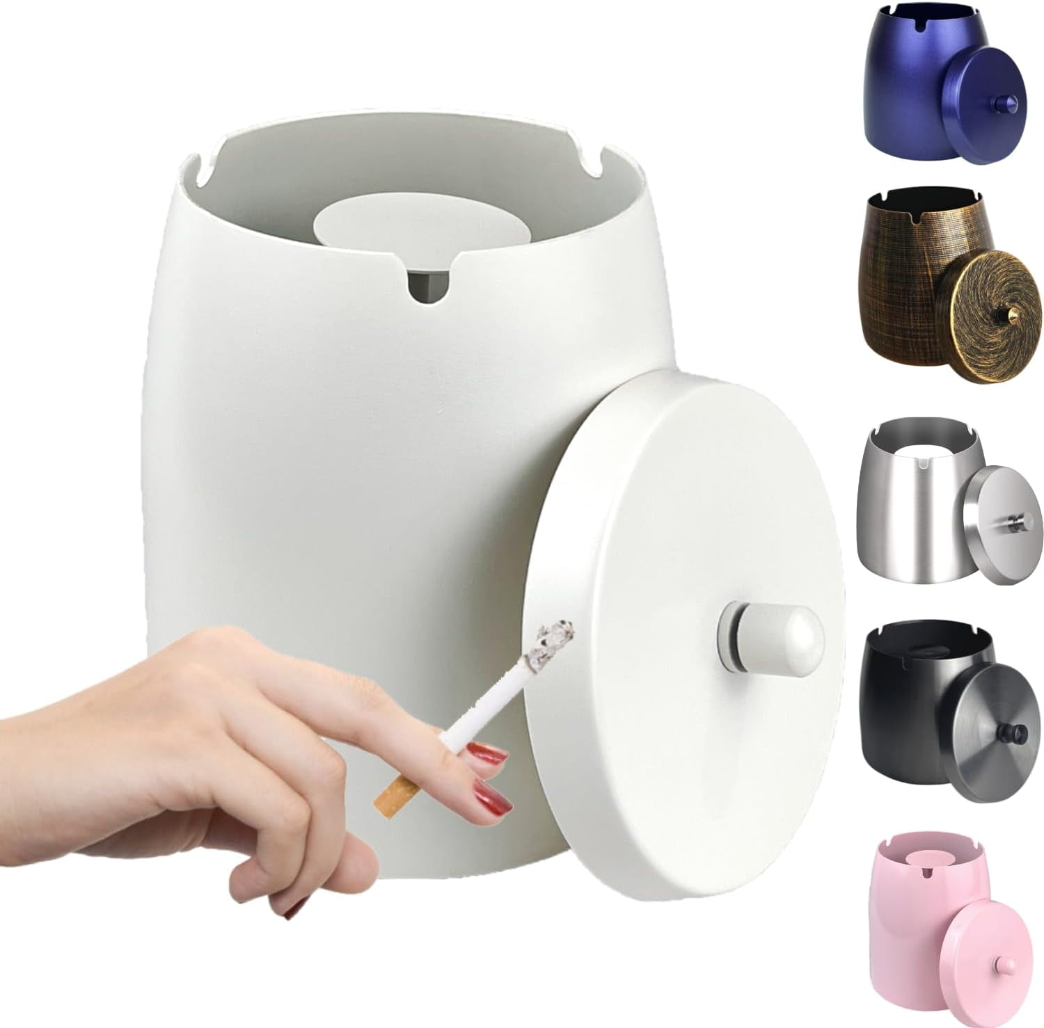 Ash Tray, Large Outdoor Ashtray with Lid, Ashtray for Outside Patio ...