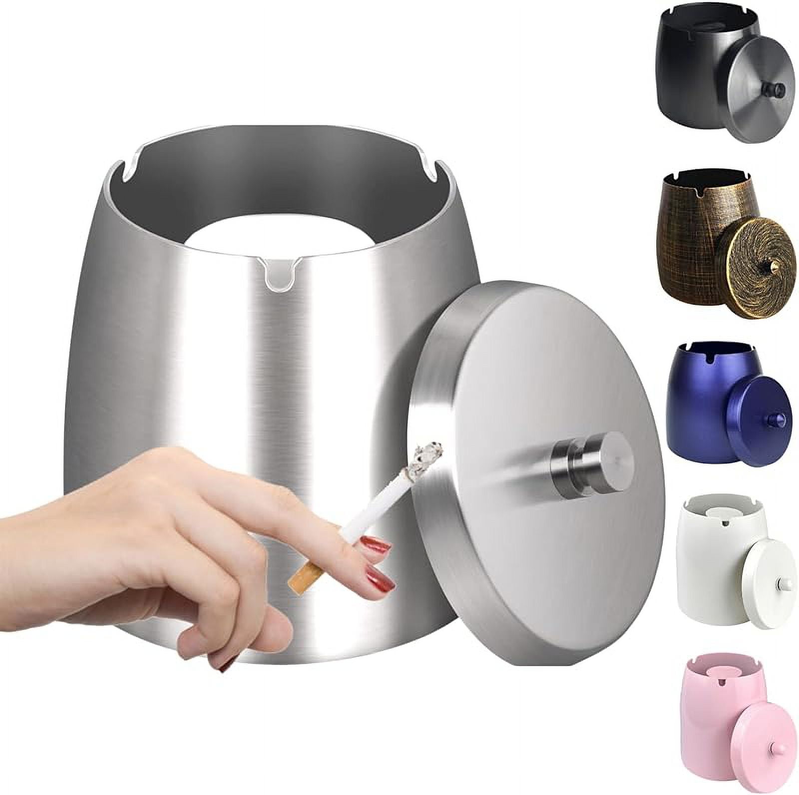 Ash Tray, Large Outdoor Ashtray with Lid, Ashtray for Outside Patio ...