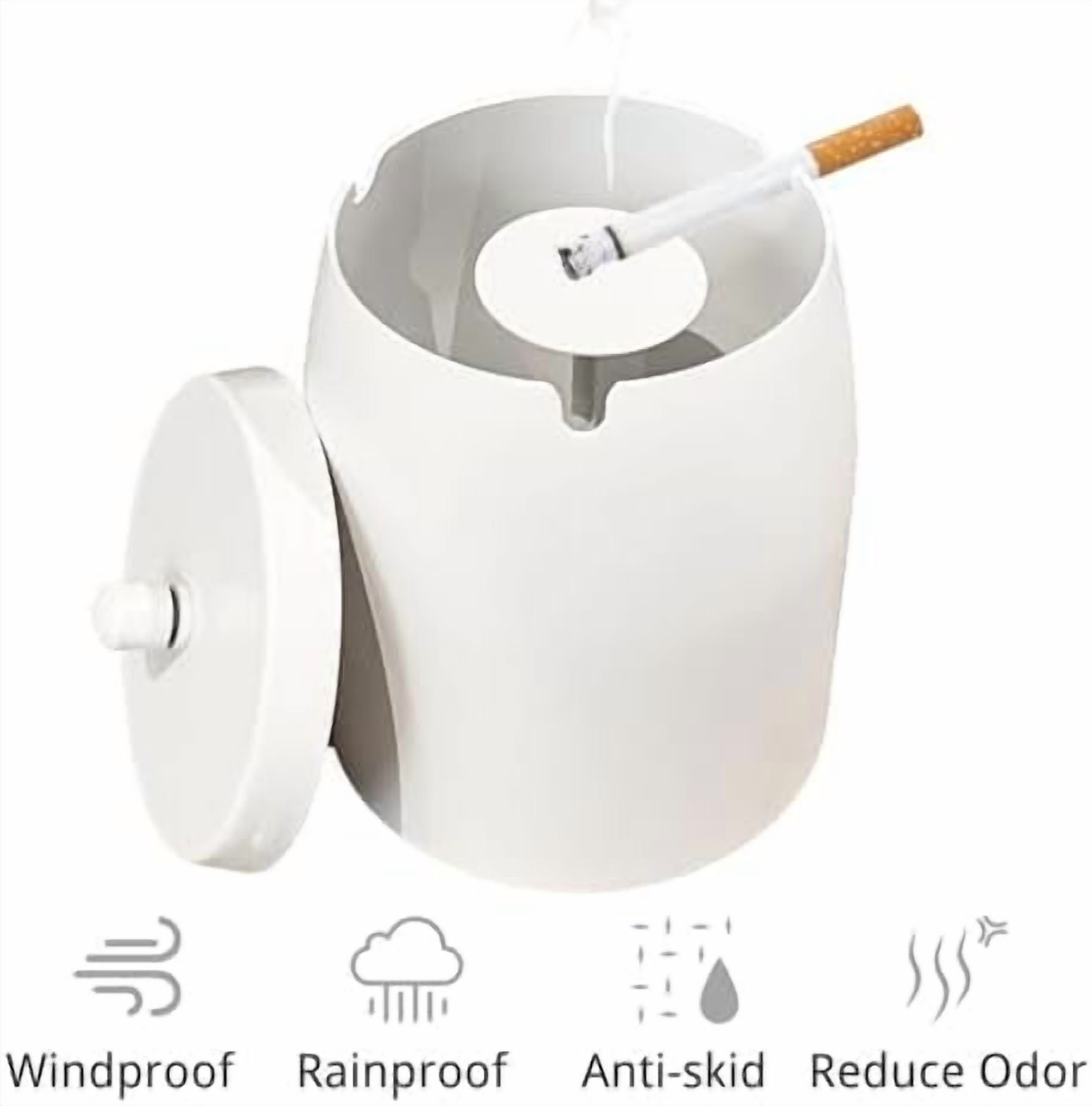 Ash Tray, Large Outdoor Ashtray with Lid, Ashtray for Outside Patio ...