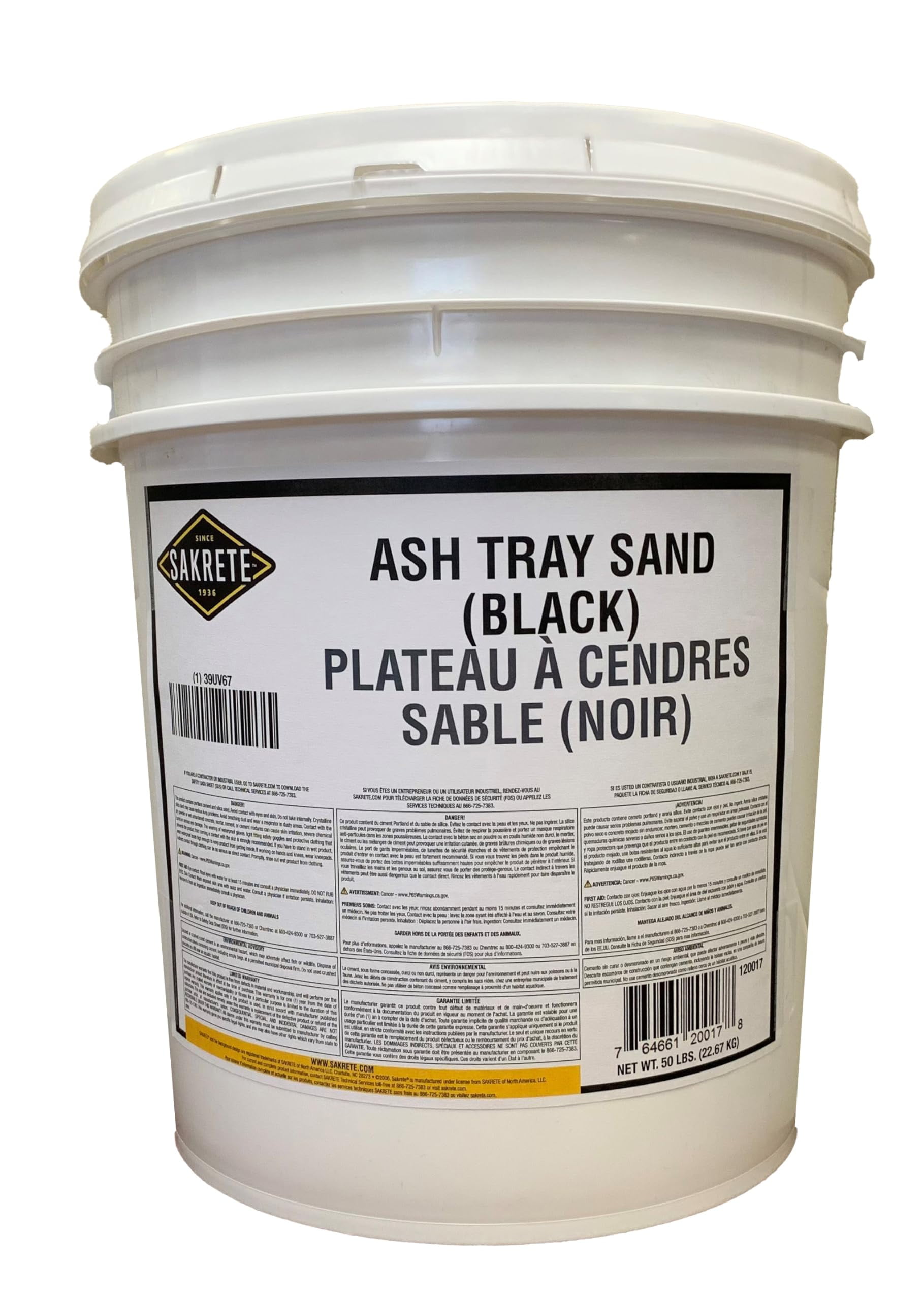 Ash Tray Sand, 50 lb., Black CA2 - Walmart.com