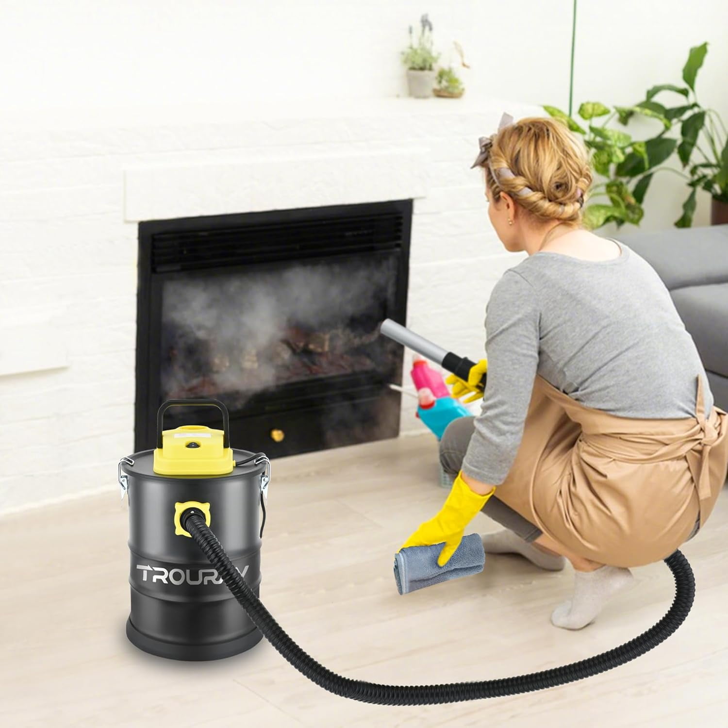 Ash Vacuum Cleaner, 2.6 Gallon Heat-Resistant Lightweight Canister Vac ...