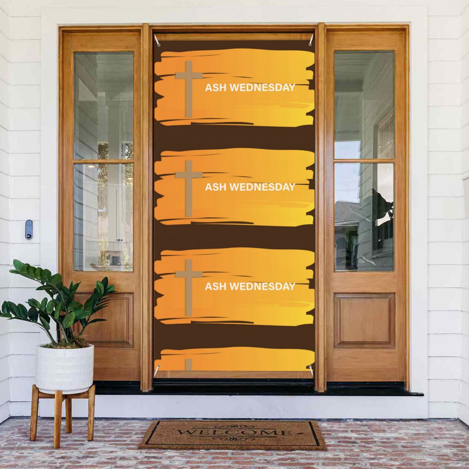 Ash Wednesday Door Cover Decoration Backdrop Banner Porch Sign ...