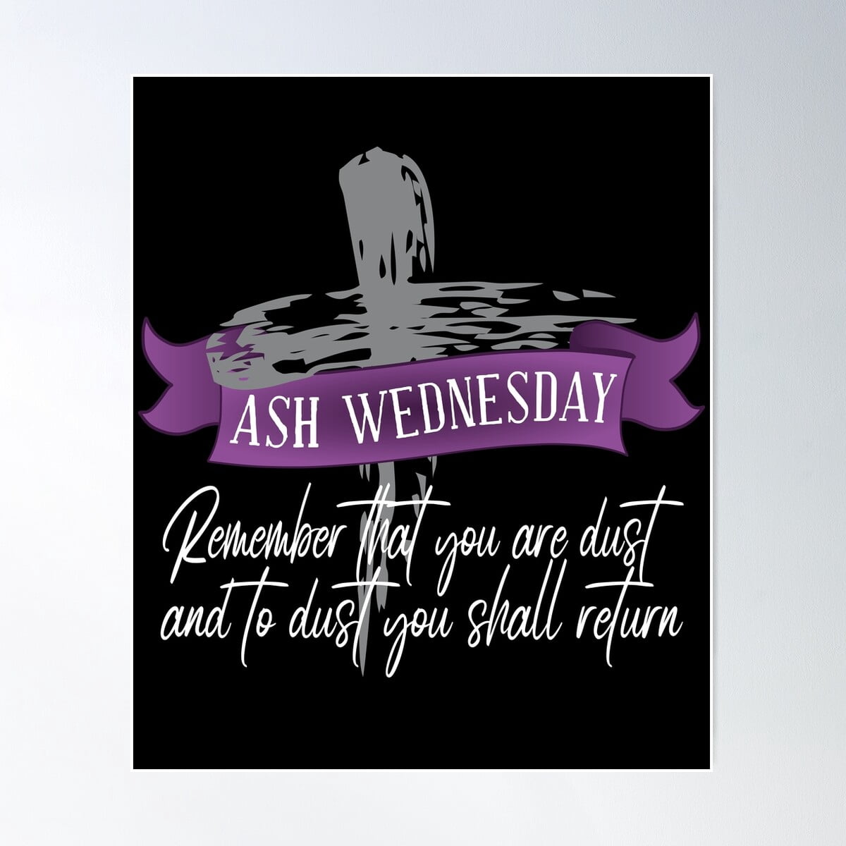 Ash Wednesday Poster Wall Art, Modern Wall Decor For Living Room ...