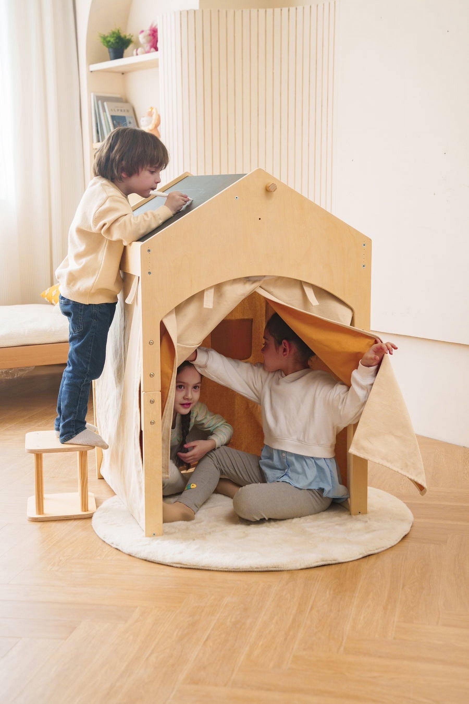 Ash - Wood Adjustable Learning Tent with Desk and Chair - Walmart.com