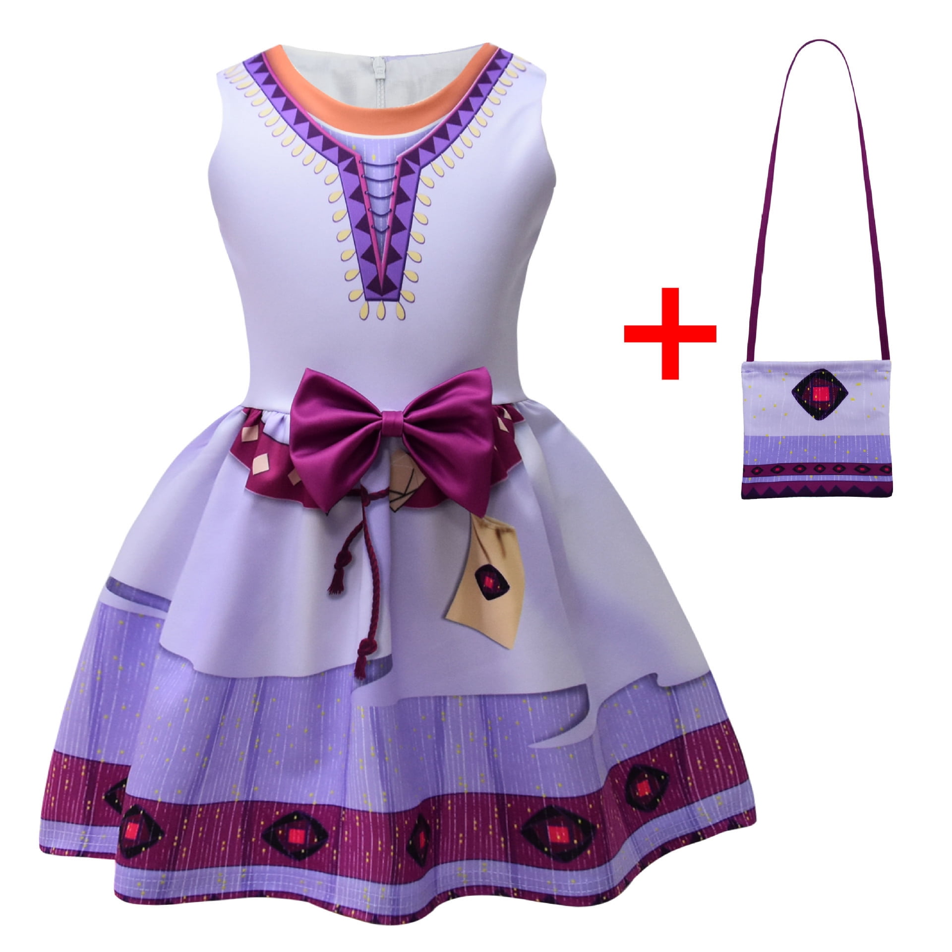 Asha Costume Girls Princess Dress Christmas Cosplay Outfits with ...