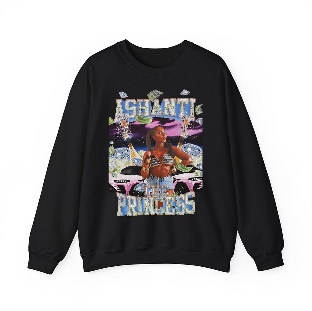 Ashanti Merch Princess Cover Sweatshirt Printed Crewneck Men Women Long ...