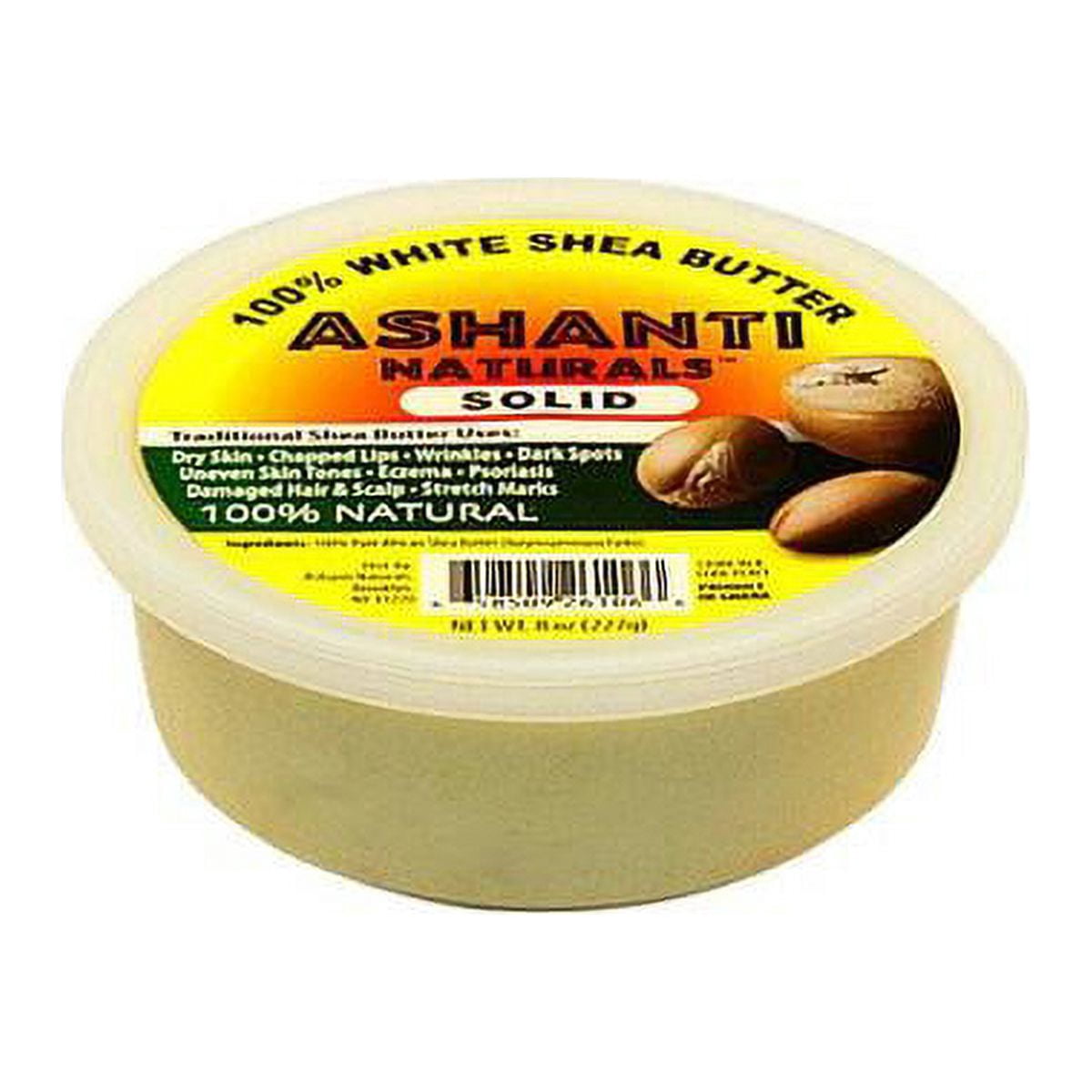 Ashanti Naturals Unrefined White African Solid Shea Butter - 8 oz ...