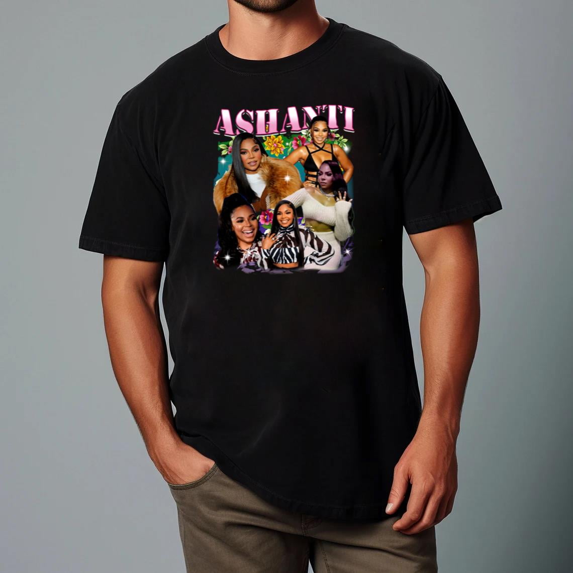 Ashanti T Shirt 90s Hip Hop Rap Artist Vintage Music Graphic Tee ...