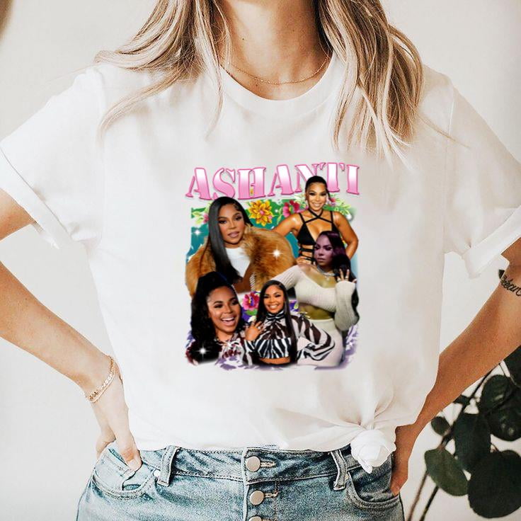 Ashanti T Shirt 90s Hip Hop Rap Artist Vintage Music Graphic Tee ...