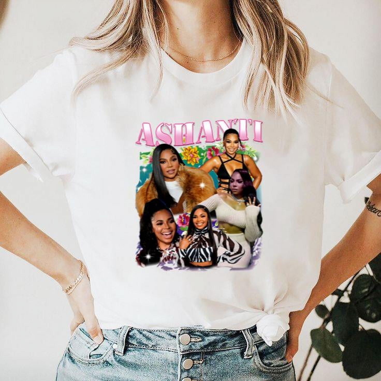 Ashanti T Shirt 90s Hip Hop Rap Artist Vintage Music Graphic Tee ...