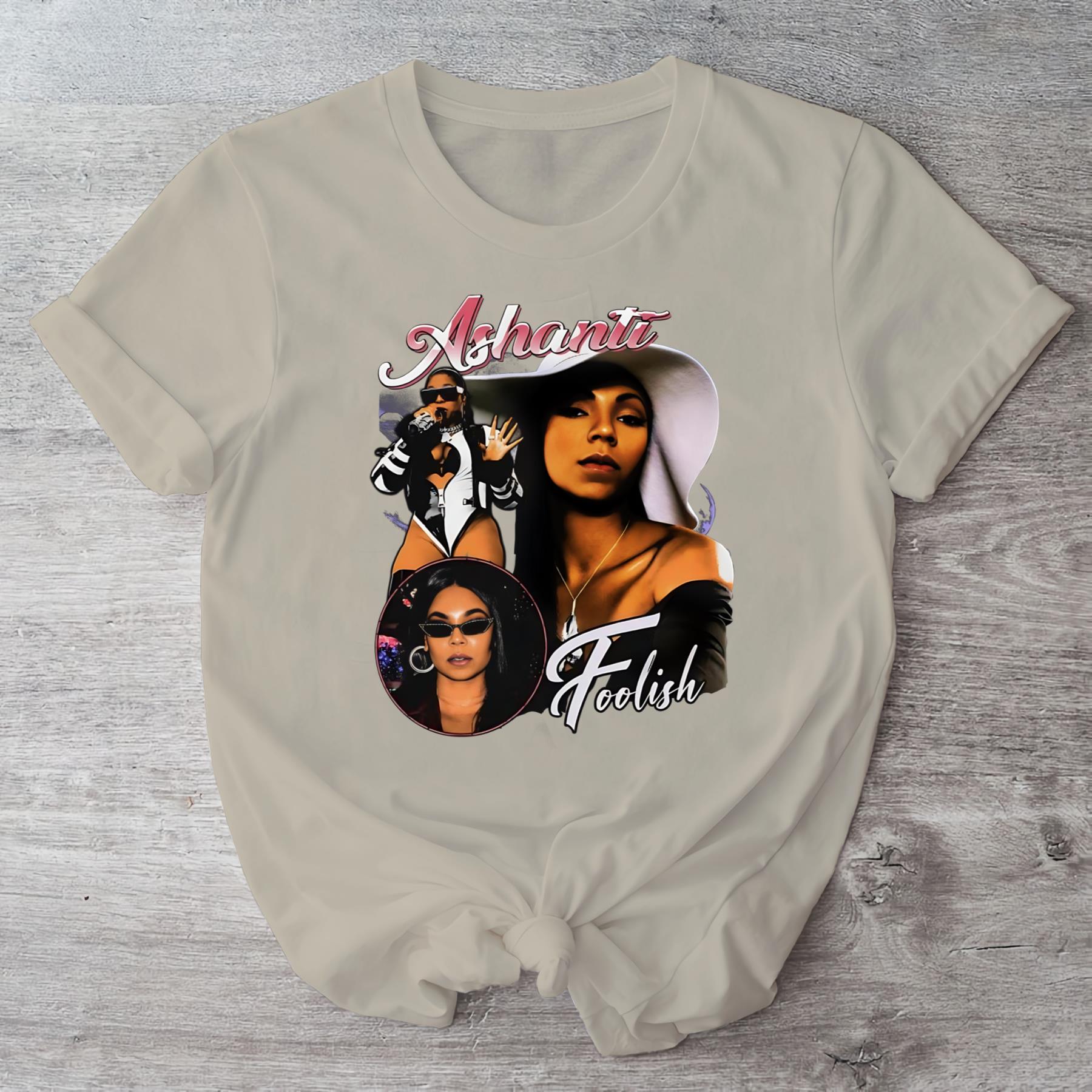 Ashanti T Shirt, Ashanti Foolish Fan Shirt, 90s Retro Vintage Rap Hip ...