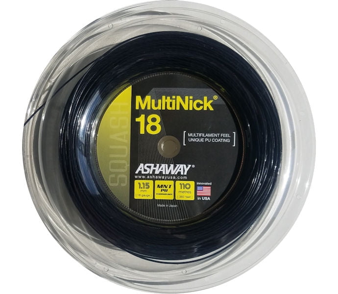 Ashaway MULTINICK 18 BLACK 360' Squash String Reel - Walmart.com