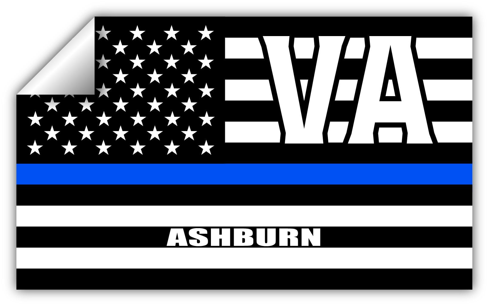 Ashburn VA Virginia Loudoun County Thin Blue Line Stealthy USA Flag ...
