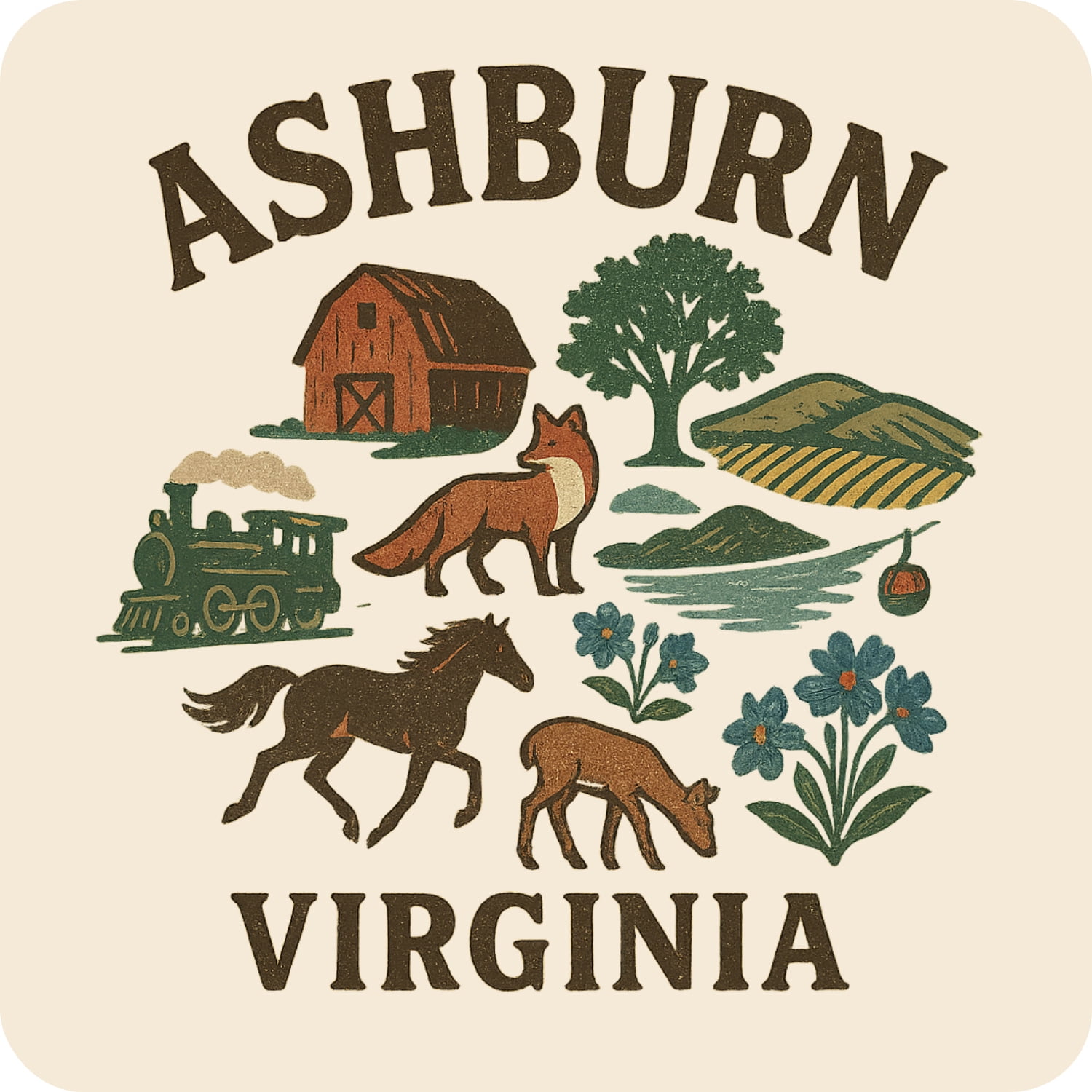 Ashburn Virginia Keepsakes Souvenir Vinyl Sticker – Destination Travel ...
