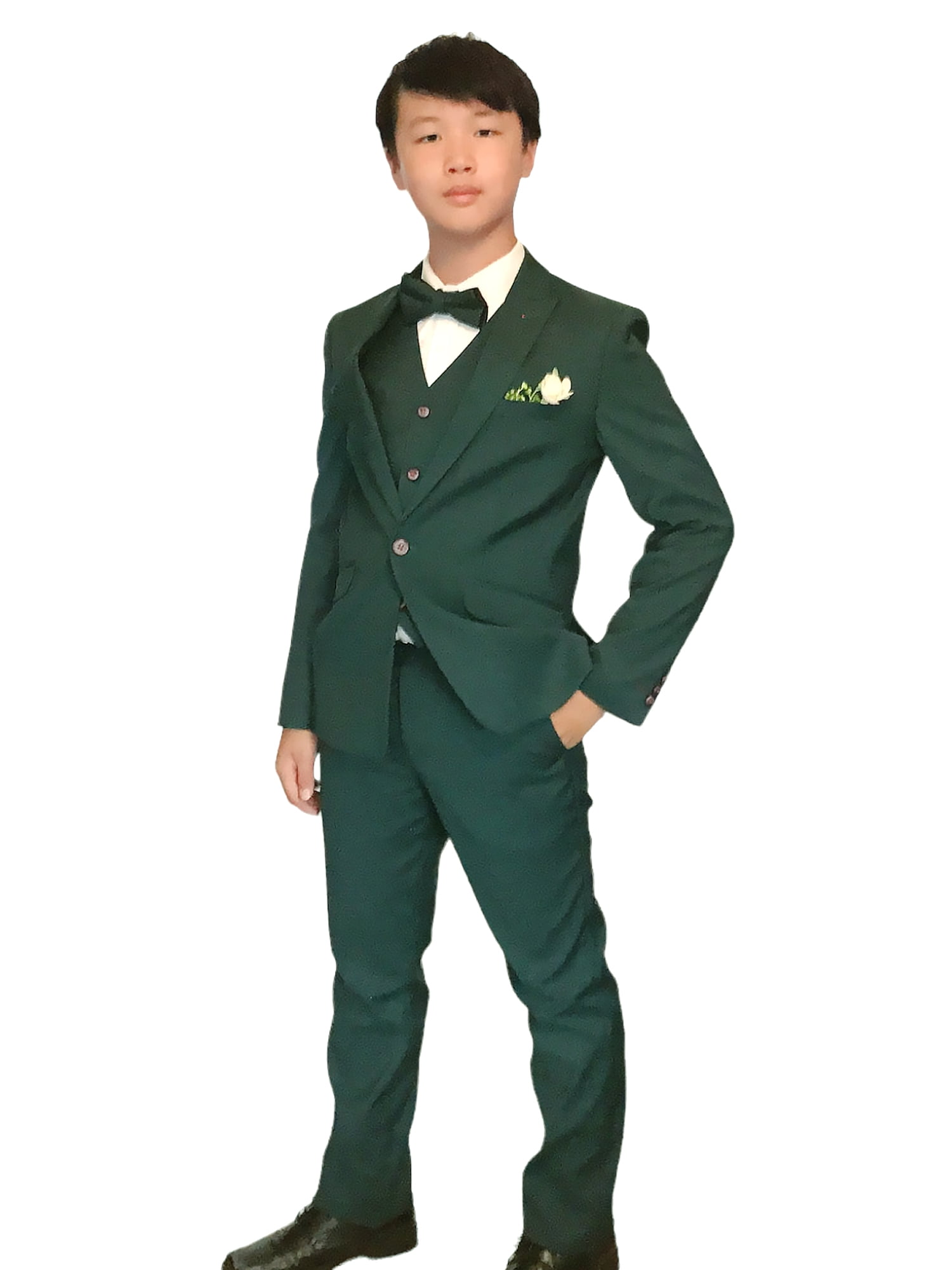Ashbury CoCo Boy's Slim Fit 7-pieces Suit, Jacket Vest Pants Shirt Tie ...