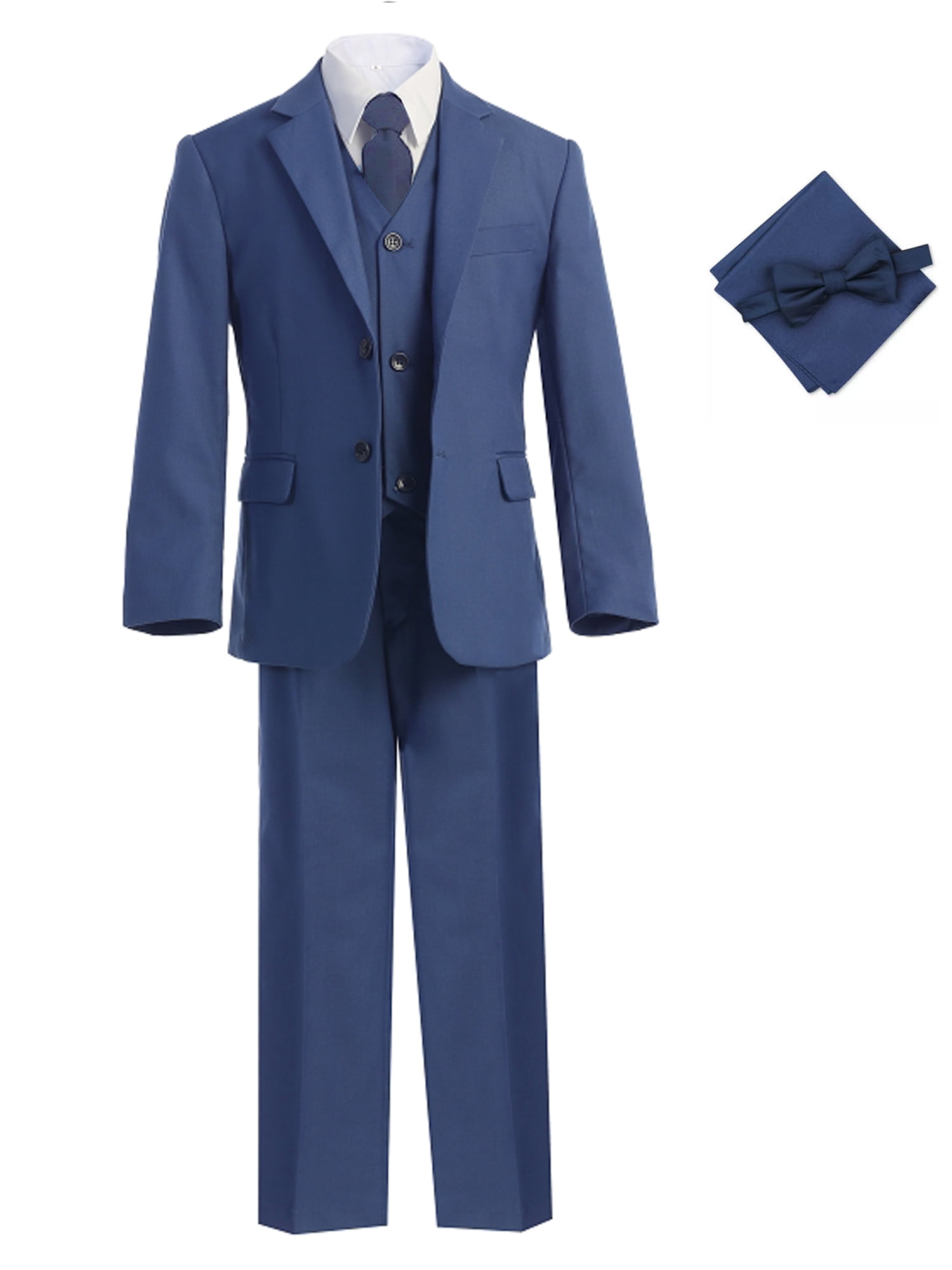 Ashbury CoCo Boy's Slim Fit 7-pieces Suit, Jacket Vest Pants Shirt Tie ...