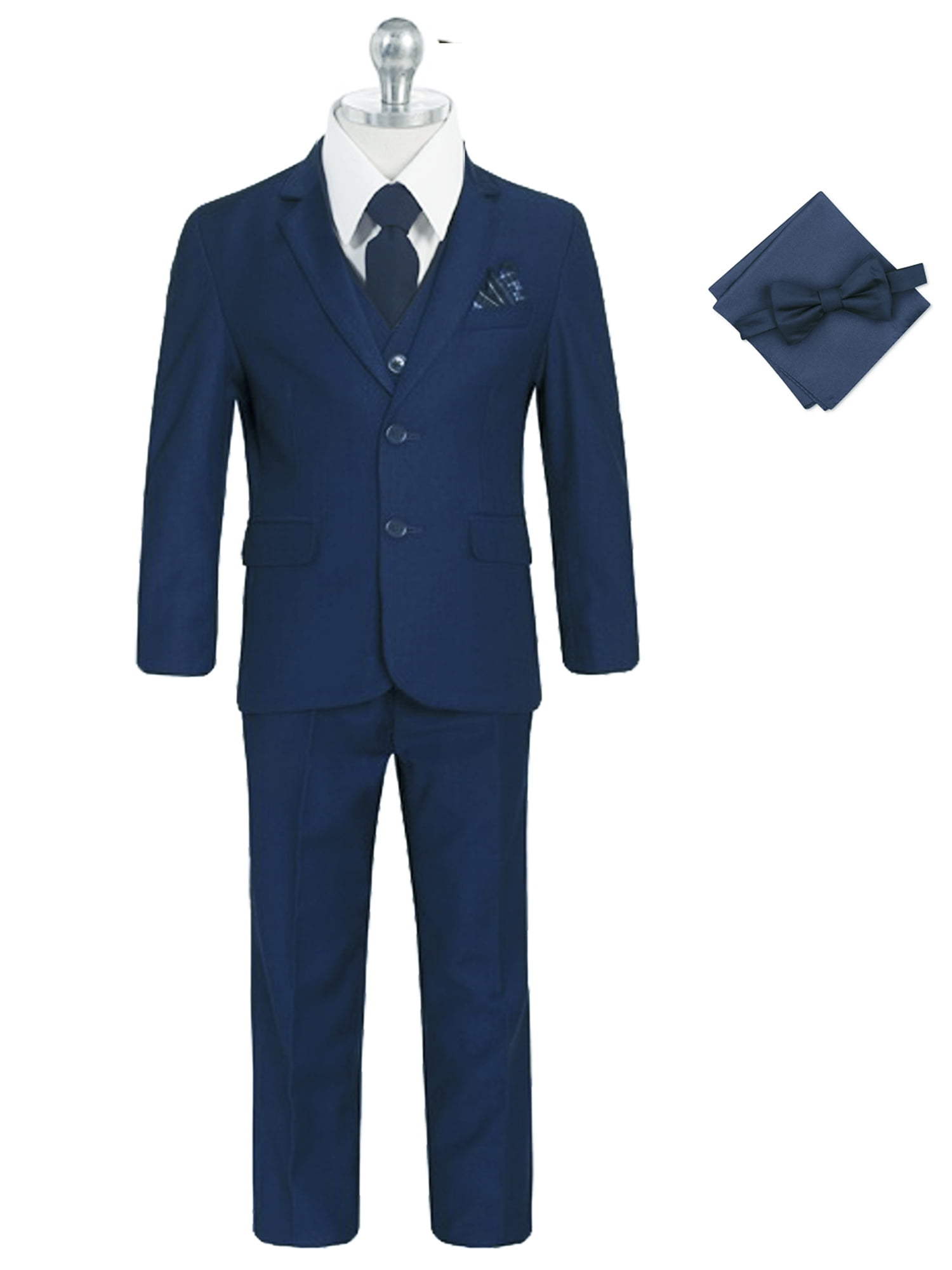 Ashbury CoCo Boy's Slim Fit 7-pieces Suit, Jacket Vest Pants Shirt Tie ...