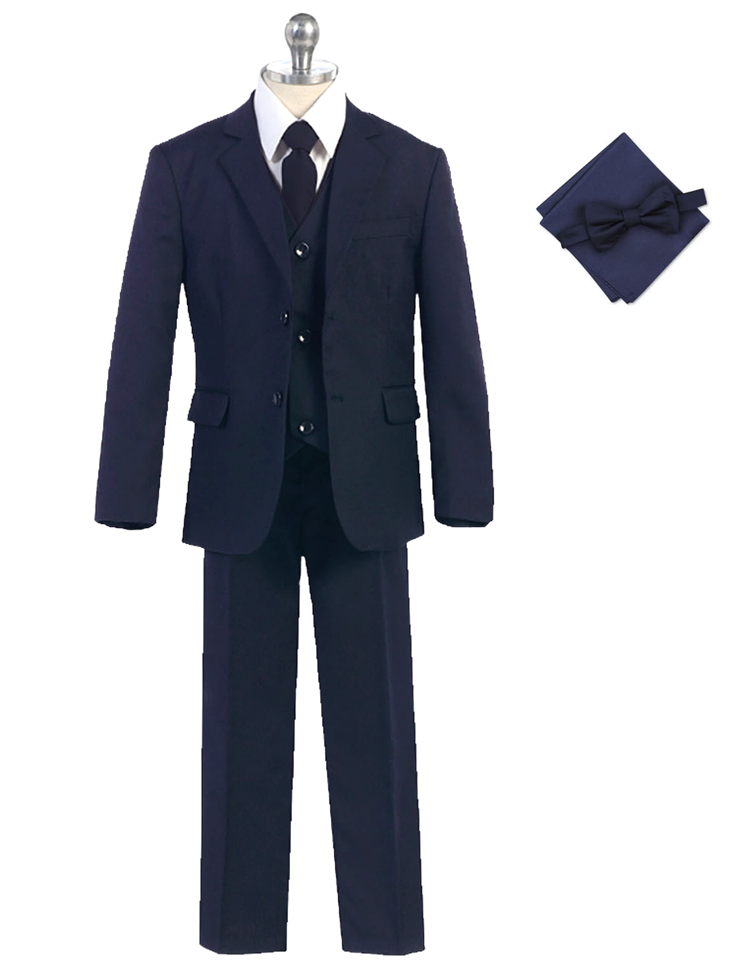 Ashbury CoCo Boy's Slim Fit 7-pieces Suit, Jacket Vest Pants Shirt Tie ...