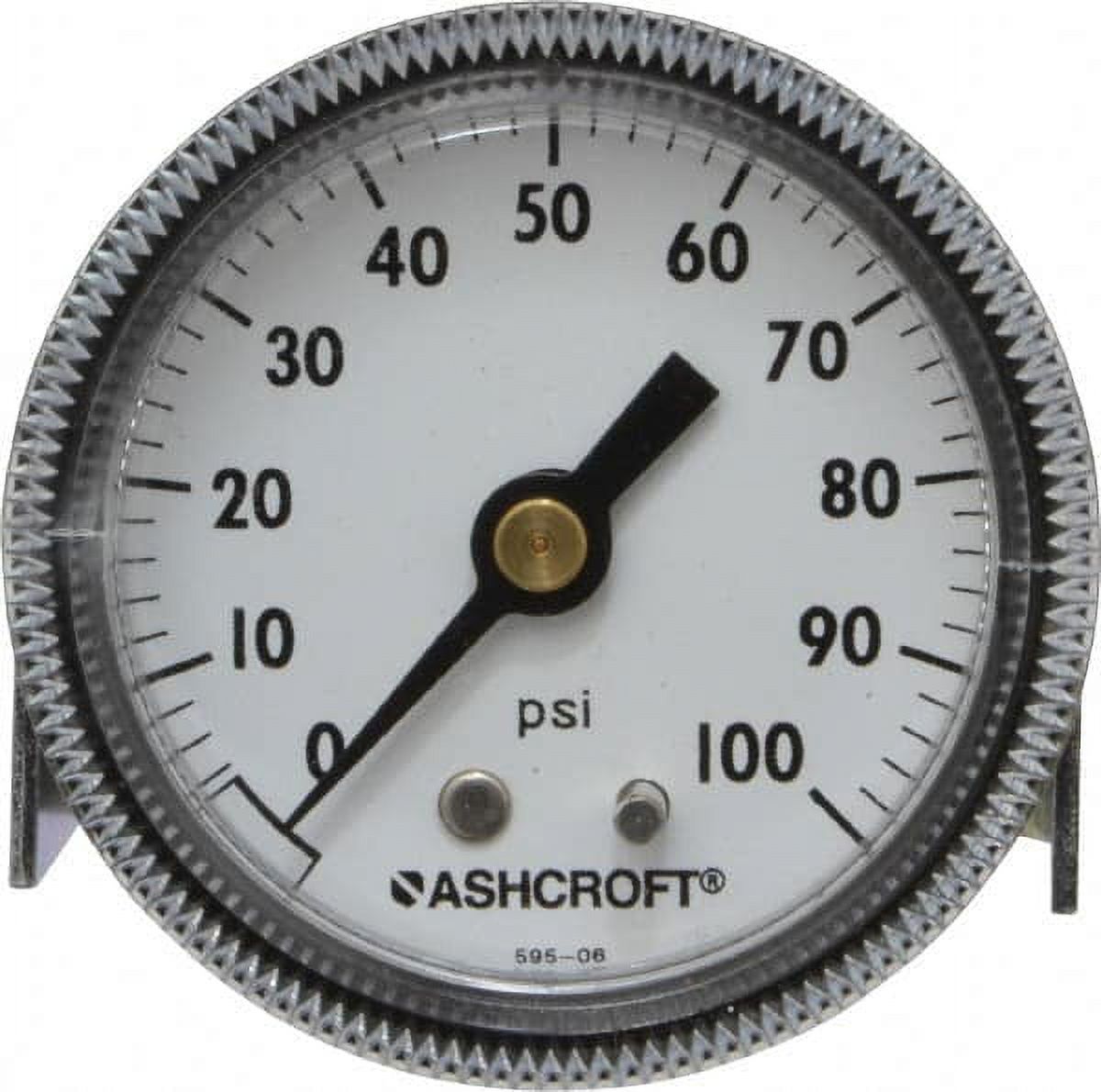 Ashcroft 2" Dial, 1/4 Thread, 0-100 Scale Range, Pressure Gauge Center ...