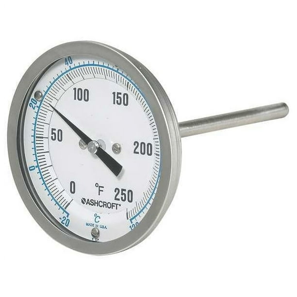 Ashcroft Dial Thermometer,Fits 1/2 in Pipe 30EI60R - Walmart Business ...