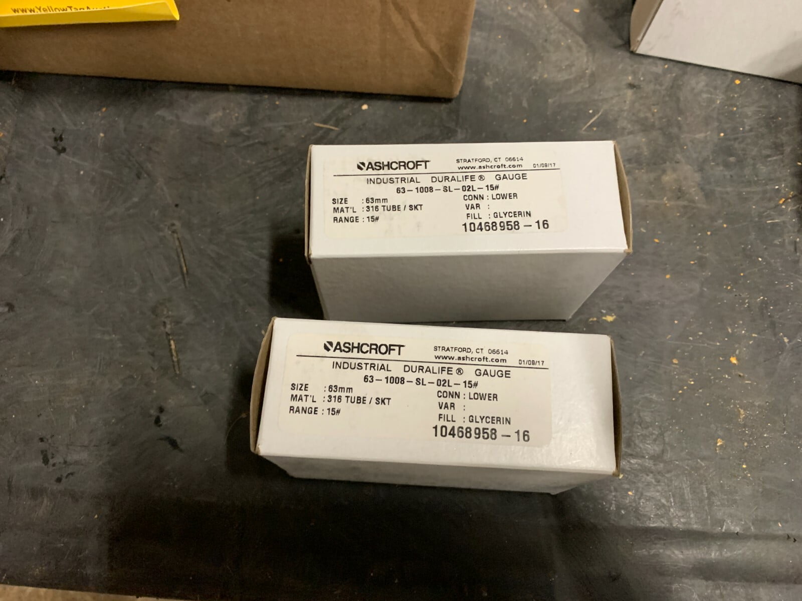 Ashcroft Duralife Gauge 63-1008-SL-02L-15#, Glycerin Filled - Lot of 2 ...