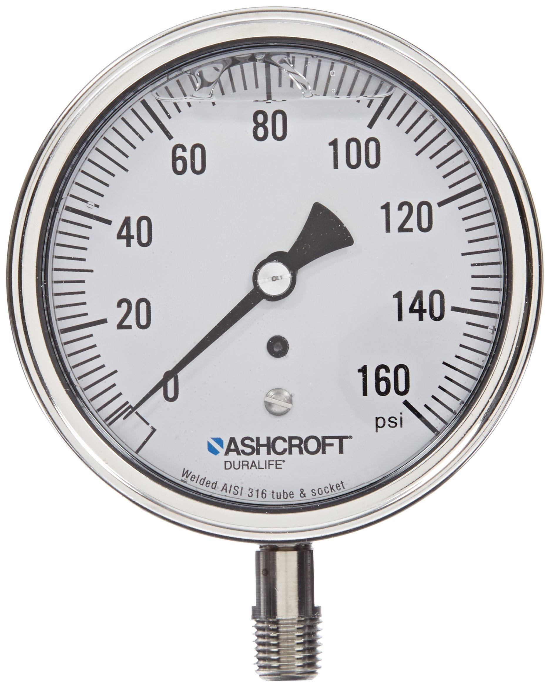 Ashcroft Duralife Type 1009 Stainless Steel Case Glycerin Filled ...