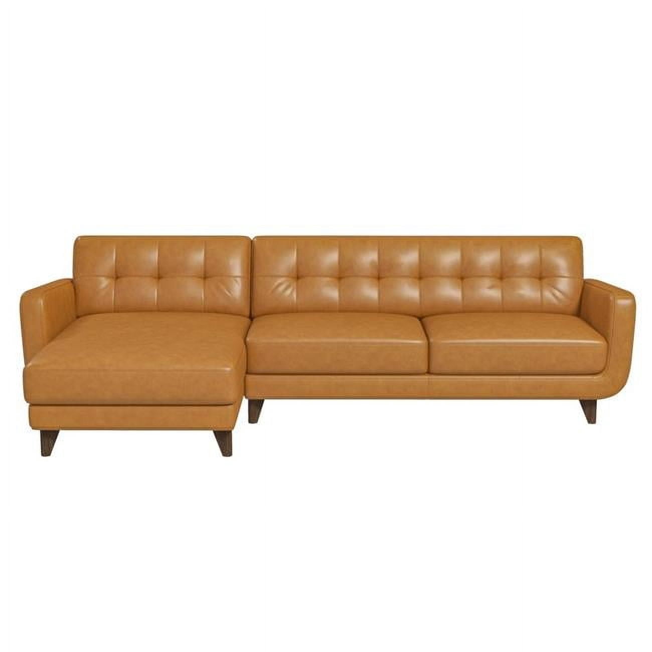 Ashcroft Furniture SEC00102401 Allison Left-Facing Leather Sectional ...