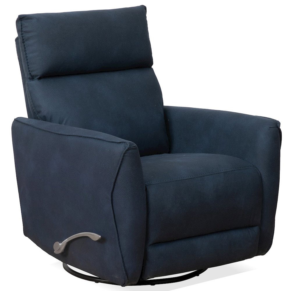 Ashcroft Furniture Carson Swivel Glider Linen Recliner Chair - Midnight ...