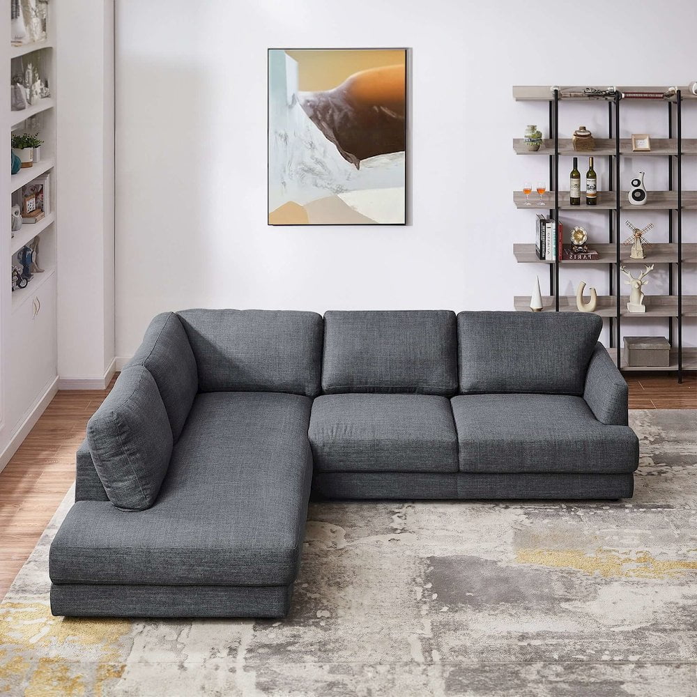Ashcroft Furniture Glander Cozy Sectional Sofa Left Facing - Walmart.com