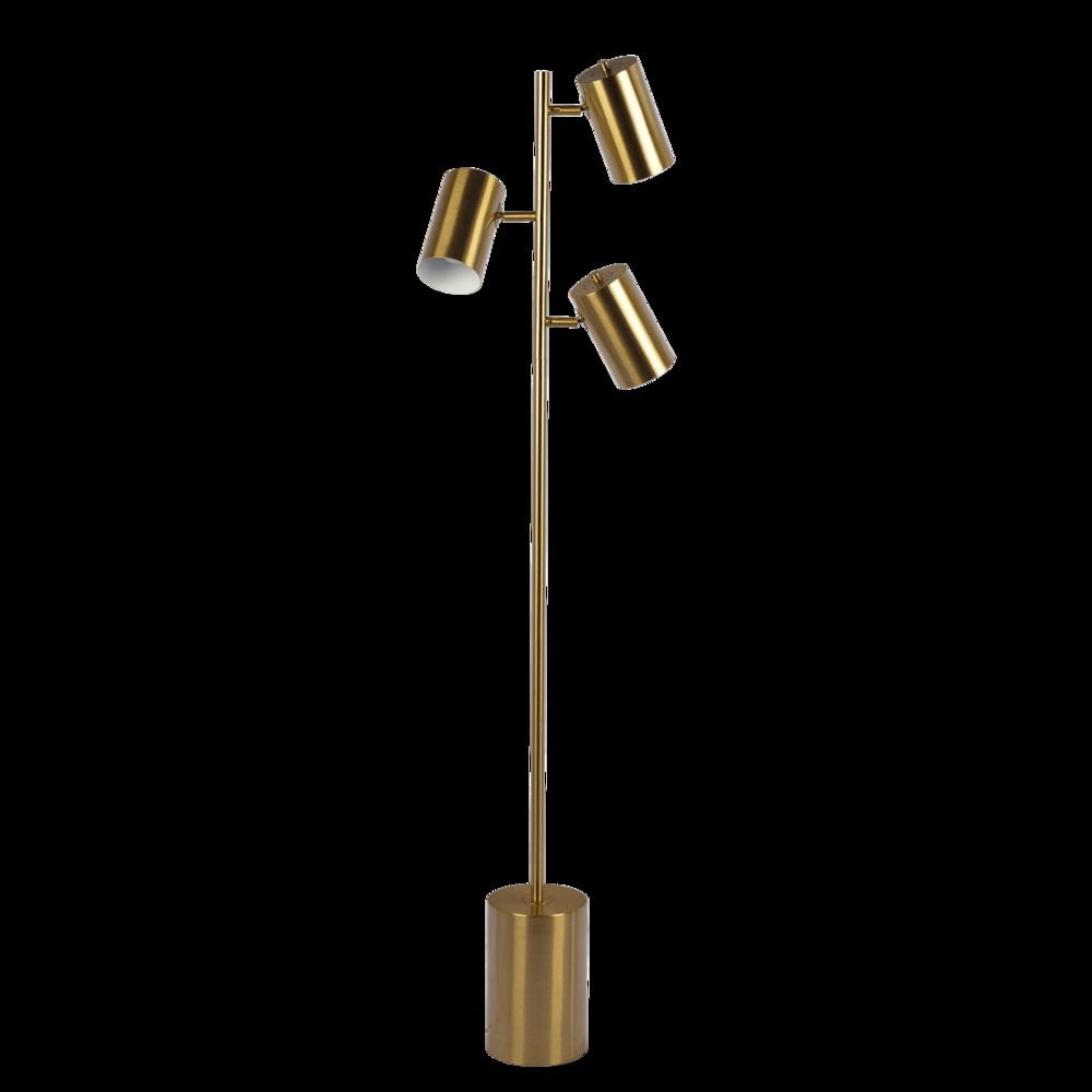 Ashcroft Furniture Harmony Brassed Gold Floor Lamp with Rotary Switch ...