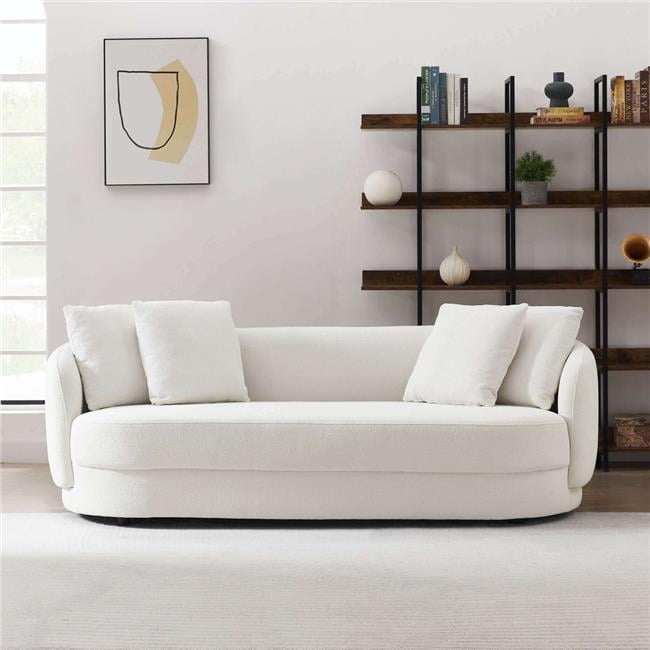 Ashcroft Furniture SOF02903401 Dylan Modern French Boucle Sofa, Cream - Walmart.com